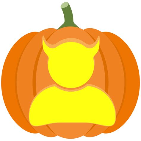 Devil Pumpkin Stencil Free Printable Papercraft Templates