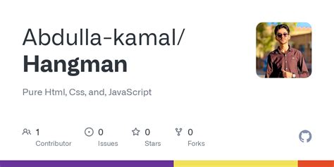 Github Abdulla Kamalhangman Pure Html Css And Javascript