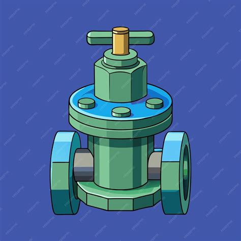 Detailed Isolator Valve Vector Technical And Functional Design For Plumbing Premium Ai