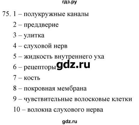 ГДЗ упражнение 75 биология 9 класс рабочая тетрадь Человек (Сапин ...