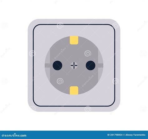 Household Socket Sticker Concept Stock Vector Illustration Of Tech