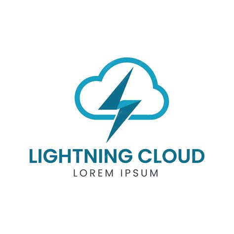 Icône Du Logo Nuage De Foudre Modèle De Logo De Nuage Dorage Logo