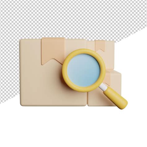 스캔 배달 프로세스 전면 보기 투명 배경에 3d 렌더링 아이콘 그림 프리미엄 Psd 파일