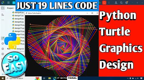 You Can Draw This Easily Just 19 Lines Python Code Python Turtle