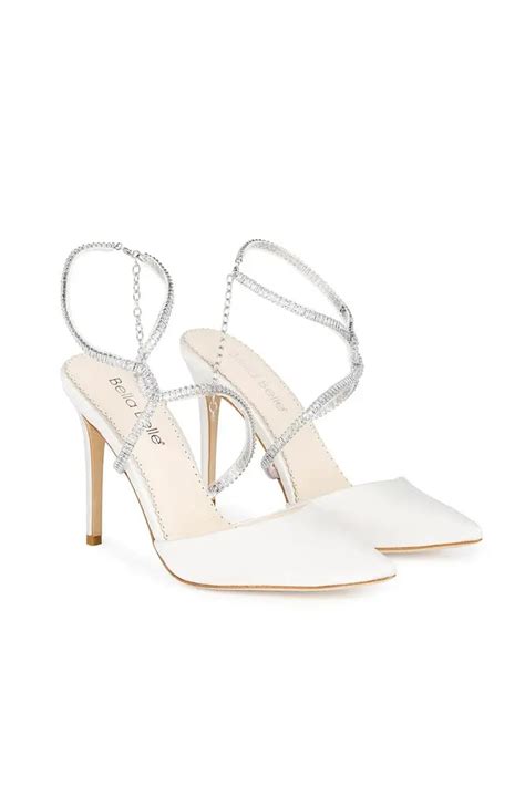 Bella Belle Sidney Ivory Strappy Crystal Heel Wedding Shoes