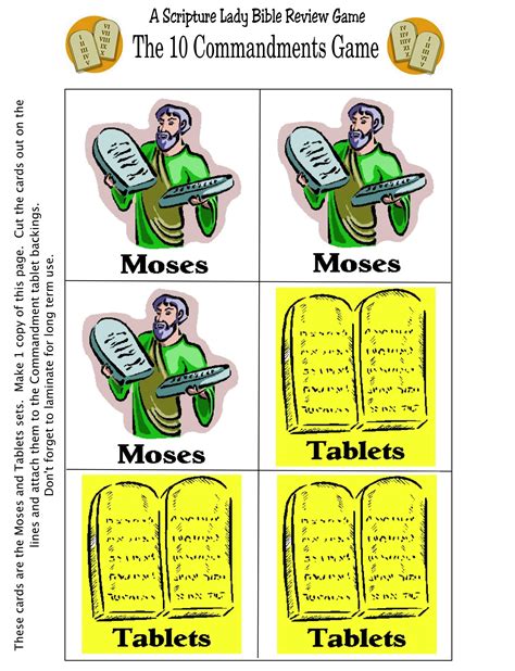 10 Commandments Mo And Tab The Scripture Lady