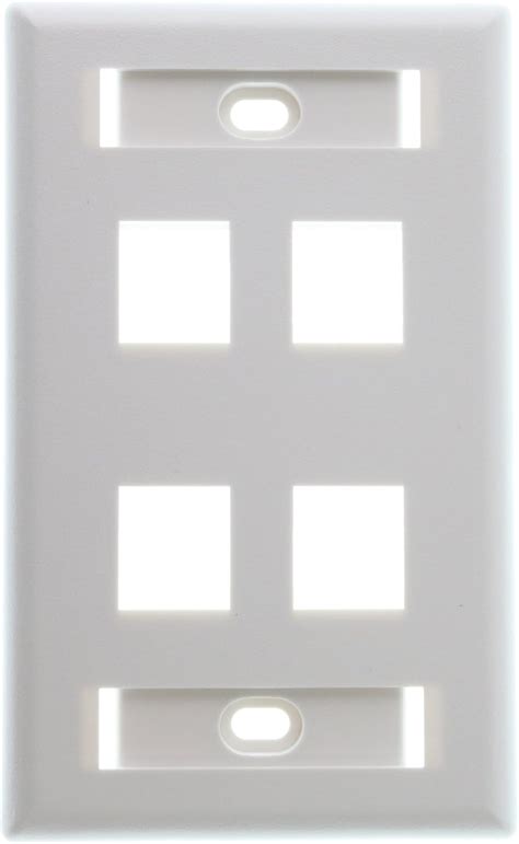Belden Ax102249 4 Port Single Gang Ethernet Keyconnect Faceplate Wid Window
