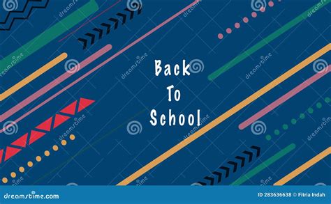 Blue Background For Back To School Event Stock Vector Illustration Of