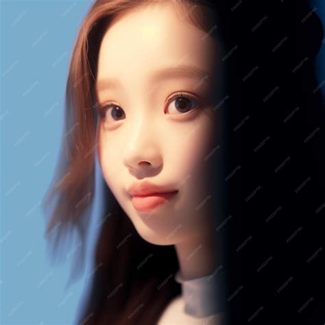 Premium Ai Image A Model Of A Girl With A White Shirt And A White Shirt