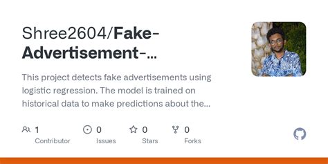 Github Shree2604fake Advertisement Detection Using Logistic Regression This Project Detects