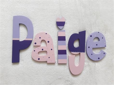 Personalised Names 15cm High For The Uppercase Letter Paige Design