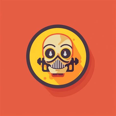 Premium Ai Image Flat Color Danger Logo Vector