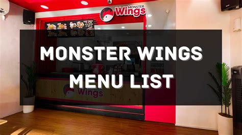 Monster Wings Menu Prices Philippines 2026 Updated — All About