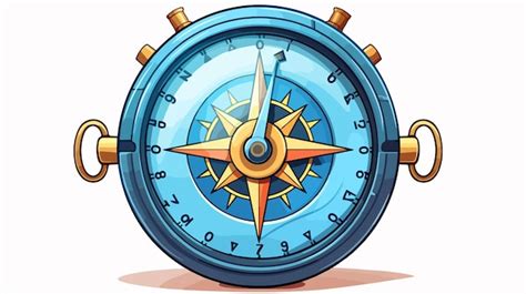 Cool And Funny Compass For Holiday Camping Vector Illustration
