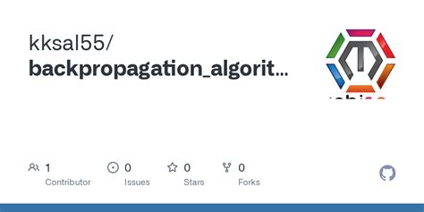 Github Kksal55backpropagationalgorithm