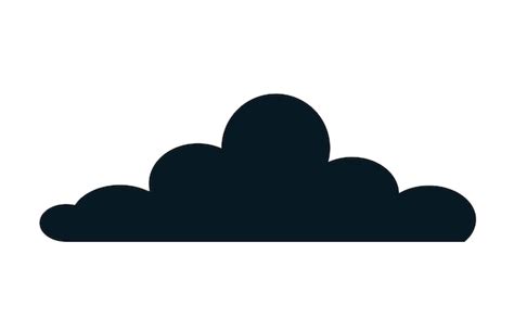 Premium Vector Black Cloud Icon
