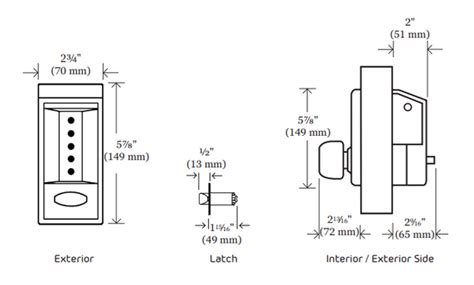 Kaba Simplex 6204 Pushbutton Lock 2 3 4 Backset