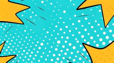 Comic Retro Texture Turquoise Halftone Pattern With Cartoon Points Background Comic Texture
