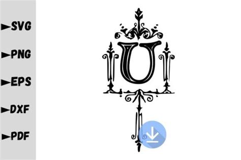 Monogram Letter U Monogram Svg Graphic By Jada Boutique Design