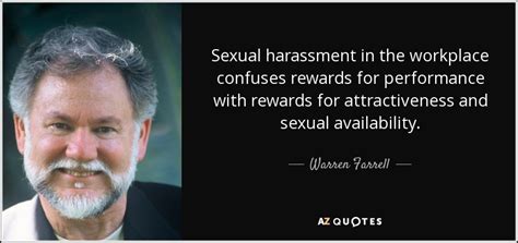 Warren Farrell Quote Sexual Harassment In The Workplace Confuses