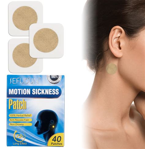 Purevacy Motion Sickness Patch Behind Ear 1 Inch Pack Of 40 Beige