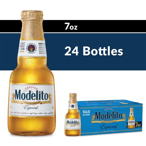 Modelo Especial Modelito Mexican Lager Import Beer 24 Bottles 7 Fl