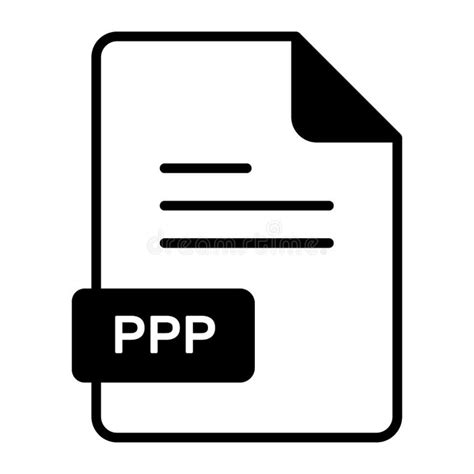 An Amazing Vector Icon Of Ppp File Editable Design Stock Vector
