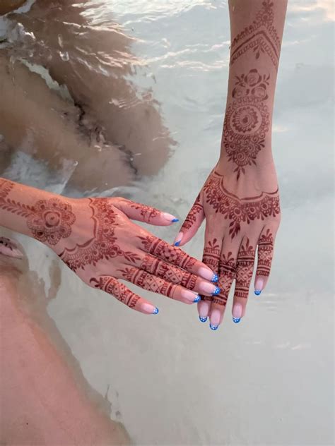 Henna Maldives Beach Ocean Beach Henna Hand Water Henna Vacation