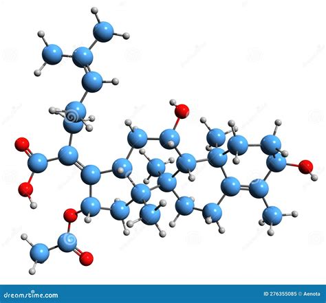 3d Image Of Fusidic Acid Skeletal Formula Stock Illustration Illustration Of Protein