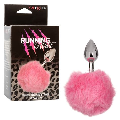 Running Wild Pink Bunny Tail Anal Plug With Metallic Probe Adult