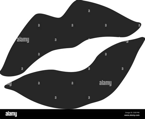 Lip Print Icon Stock Vector Images Alamy