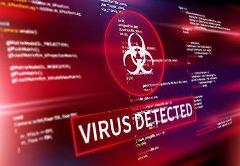 Premium Vector Virus Detected Warning Alert Message On Computer
