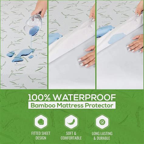 Bamboo Mattress Protector Waterproof Hypoallergenic Eco