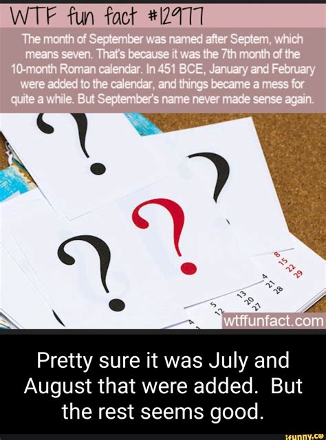 Wte Tun Month Of Se Tember Was Named Atter Septem Whic Cans Seven That