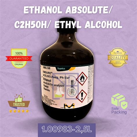 Jual Merck Original Ethanol Absolute C2h5oh Ethyl Alcohol 100983