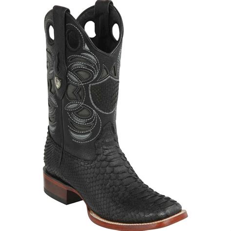 Python Snake Boots Mens Square Toe Wild West Boots
