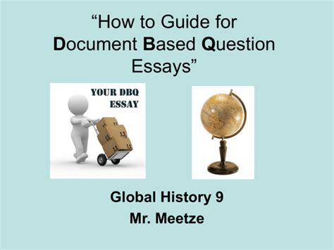 “how To Do Document Based Question Essays”