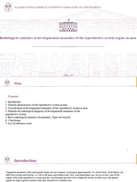 Developmental Anomalies Of The Reproductive System Organs In Men Pdf