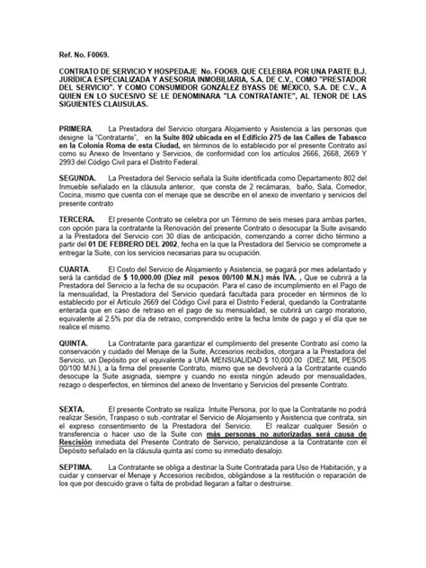 Contratao De Byass De Mexico Sa De Cv Pdf Conceptos Legales Ley