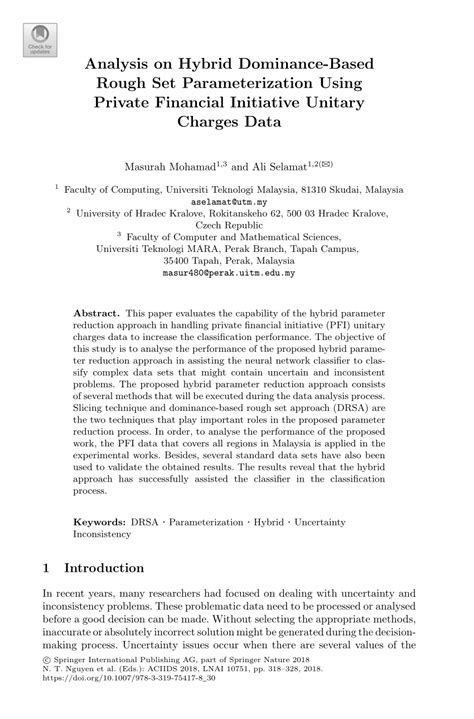 Pdf Analysis On Hybrid Dominance Based Rough Set Parameterization Using Private Financial