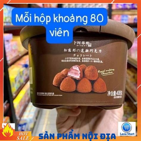 Hộp 408g Socola Tươi Nama Socola Truffles Que Chấm Nấm Chất Lượng