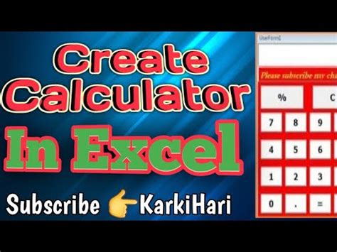 How To Create Calculator In Ms Excel YouTube