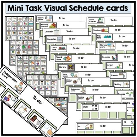 Visual Classroom Task Schedules And Classroom Work Routine Work Picture