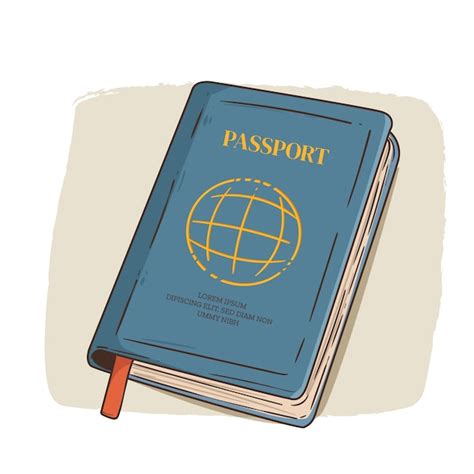 Premium Vector Hand Drawn Passport Illustration