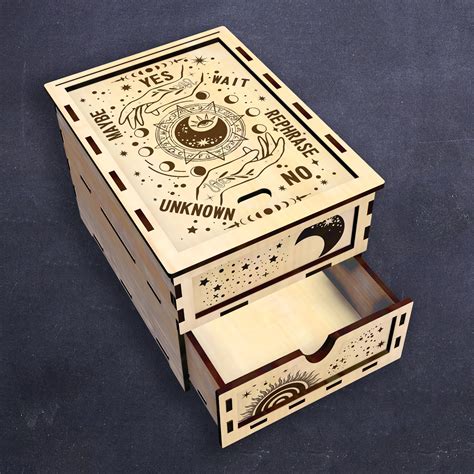 Double Oracle Box With Card Display Svg Crystal Storage Box Etsy Uk