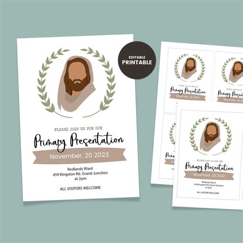 Primary Program Invite Primary Presentation Lds Primary Etsy