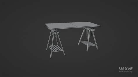 Work Table 3d Model Download Maxve