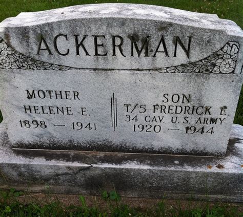 Fredrick Eugene “fred” Ackerman 1921 1944 Find A Grave Memorial