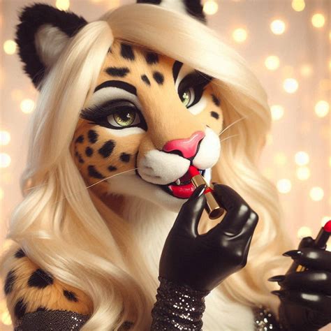 Cheetah Tammy Larson Applying Lipstick V2 By Alteregobro On Deviantart