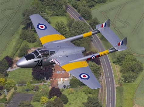 Download Wallpaper Fighter Vampire Raf Combat Training De Havilland Vampire De Havilland